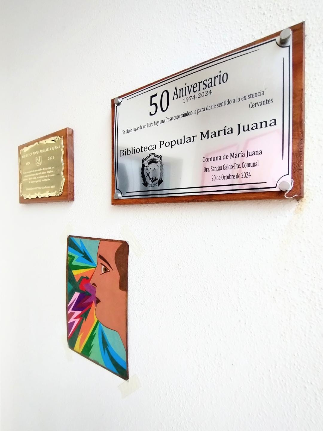 Una obra de arte sorprendió en la Biblioteca de María Juana y ya forma ...